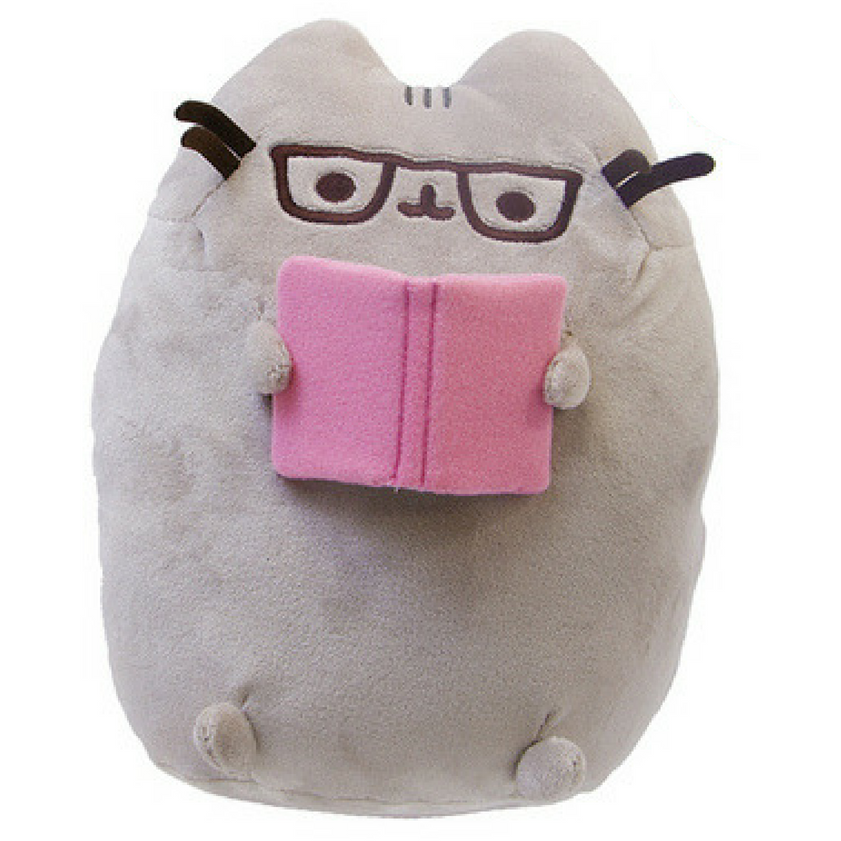 Pusheen Reading A Book Plush – Alyanna's Nook